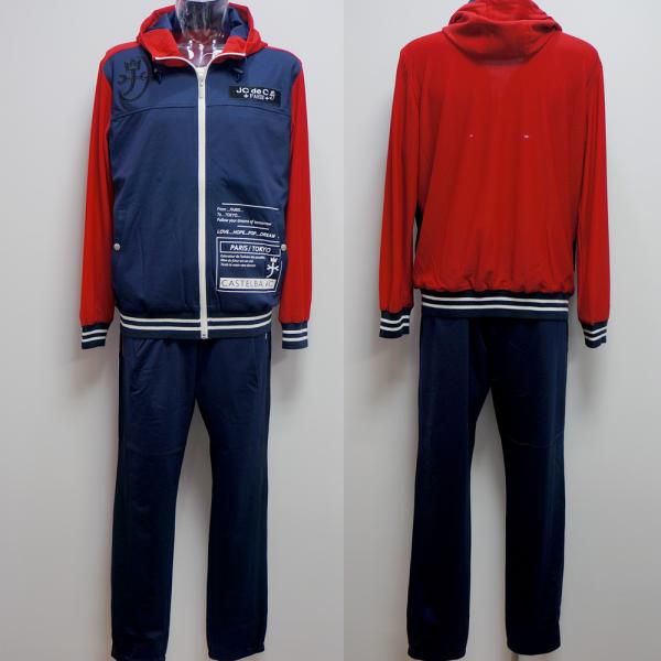 定価　税込価格￥86900品番　　7213112114-80　7213140117-59素材　　ナイロン87　ポリエステル13　　一部分　レーヨン52　ナイロン43　ポリウレタン5ベースカラー　ネイビー　レッド製造国　中国　サイズ　　48・...