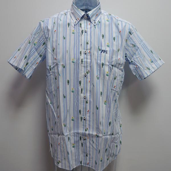 定価　￥22000+税品番　　37862-301-01素材　　綿100ベースカラー　ブルー系サイズ　48・L肩幅　46身幅　56　（脇下10センチの所）袖丈　24着丈　76　（衿下から）　50・LL肩幅　51身幅　62　（脇下10センチの所...