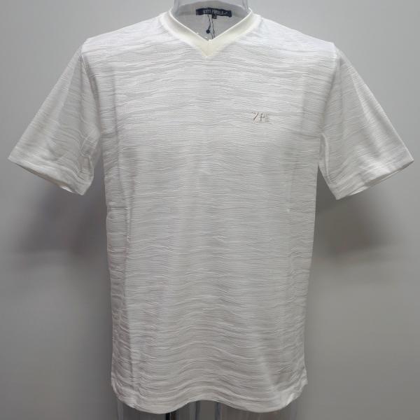 定価　￥15000+税品番　　37970-157-01素材　　綿54　ポリエステル46ベースカラー　ホワイトサイズ46・M肩幅　43身幅　52　（脇下10センチの所）袖丈　23着丈　68　サイズ48・L肩幅　46身幅　55　（脇下10センチ...