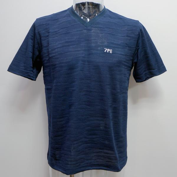 定価　￥15000+税品番　　37970-157-59素材　　綿54　ポリエステル46ベースカラー　ネイビーサイズ46・M肩幅　43身幅　52　（脇下10センチの所）袖丈　23着丈　68　サイズ48・L肩幅　46身幅　55　（脇下10センチ...