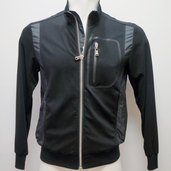 定価　￥53900品番　7313112202-99-46素材　　綿55　ナイロン45　　　布部分　ポリエステル100カラー　ブラック生産国　中国46・M肩幅　44身幅　54　（脇下10センチの所）袖丈　62着丈　61　（衿下から）　