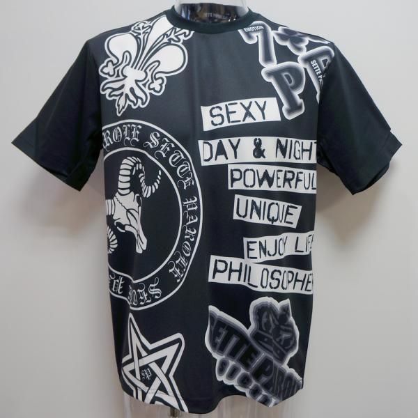 定価　税込価格￥18700品番　　7372172111-99素材　　綿100　柄部分　ポリエステル100ベースカラー　ブラックサイズ48・L肩幅　45身幅　55　（脇下10センチの所）袖丈　23着丈　71　50・LL肩幅　48身幅　61　（...