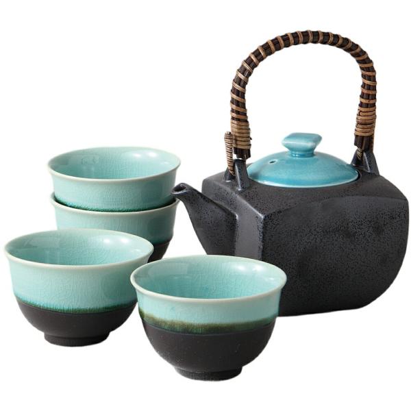 ＜商品内容＞土瓶×1/φ10.9×11.2cm・700cc  煎茶×4/φ9×6cm＜材質＞磁器　＜産地名＞土瓶：美濃焼、煎茶瀬戸焼＜箱サイズ＞32.6×16.8×11.4cm＜箱種＞化粧箱＜重量＞1220g＜付属品＞茶こし×1 土瓶つる×...