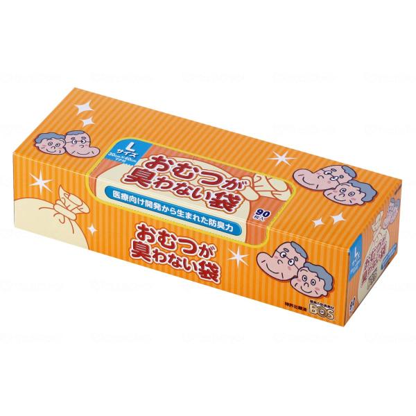 驚異的な防臭力を持った高機能素材○医療向け開発から生まれた驚異の防臭袋です。臭いのストレスを大幅に減らします。材質・原材料素材：ポリエチレン、他規格詳細〇内容量/90枚入×20袋○袋サイズ：30×40cm○マチあり○目安：大人用おむつ1個分