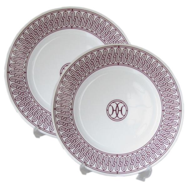 エルメス プレート ペア Hデコ H DECO ROUGE Hデコ アッシュデコ ルージュ 22.5cm デザートプレート 041007P2 ...