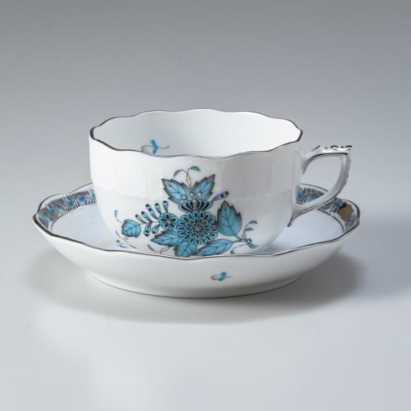 【スペシャルラッピング660円(別売り)】[型番] 724000-atq3-pt[サイズ(約)] カップ : 高さ5.4cm 口径9cm | ソーサー : 直径13.7cm[カラー] ホワイト ターコイズ プラチナ[素材] 陶磁器[重量(約...