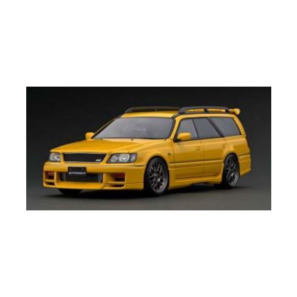 【発売日：2022年11月18日】ステージア260RS (WGNC34)前期型を1/18スケールレジンモデルで再現。ボディカラー：イエロー。BBS RG-Rタイプ18インチホイール(ガンメタリック）にローダウン仕様。前後純正エアロバンパー、...