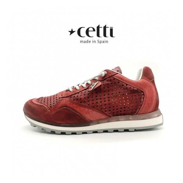Cetti made in Spain / #C848-251 カラー：bord（レッド：ボルドー）スペインのオールレザーのスニーカーCetti 。スムース革、細かなメッシュ革と様々な革をミックスさせ、リュクスな雰囲気を醸す大人メンズの足元...
