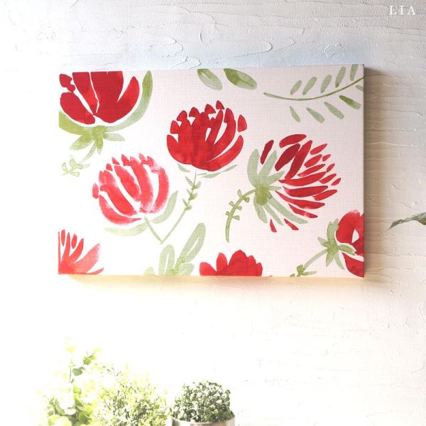■LIA リア■SIZE：600×400×28mm■付属品：ファブリックパネル専用フック、説明書水彩画調で描かれた濃淡のある花びらがほんわりとした印象に。優しい風合いも魅力。ラテン語で「リア」とは花束の意味。色使いとベースと花のバランスが良...