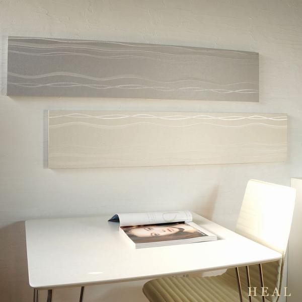 ファブリックパネル アートパネル アリス■SIZE：120×25×2.5cm■付属品：ファブリックパネル専用フック、説明書横長でスリムボディサイズのモダンパネル。オフホワイト×アイスグレーの２色セット。涼しげなカラーで爽やかです。派手さはな...