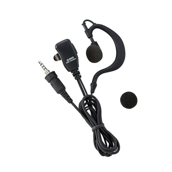 【インボイス対応済】対応機種：　　防水ねじ込み式4極プラグのアルインコ製機種に対応。　　マイクゲイン調整やPTTロック機構を搭載しない分、マイクユニットを小型化しました。　　背面に回転クリップが付属、取り付け角度が調整できます。※EME-7...