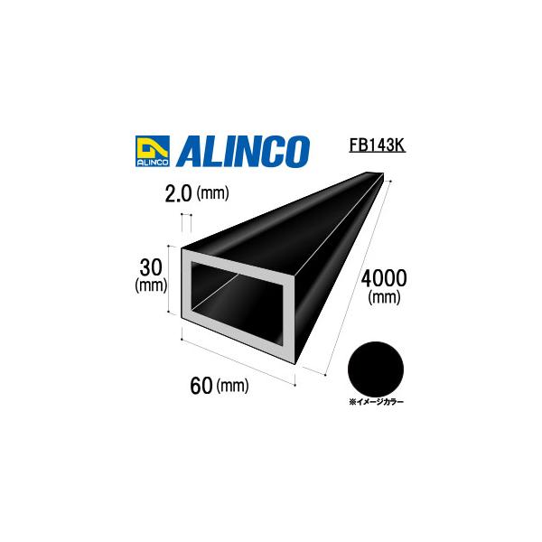 ALINCO/アルインコ　６０Ｘ３０Ｘ２．０　ブラック　４ｍ　品番：FB143K