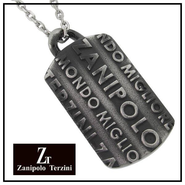 【Zanipolo Terzini/ザニポロタルツィーニ】メンズ ブランド ネックレス「ZANIPOLO MONDO MIGLIO」の文字が浮き彫りで書かれたサージカルステンレスネックレスです。ブラックカラーコーティングにより味わい深い色合...