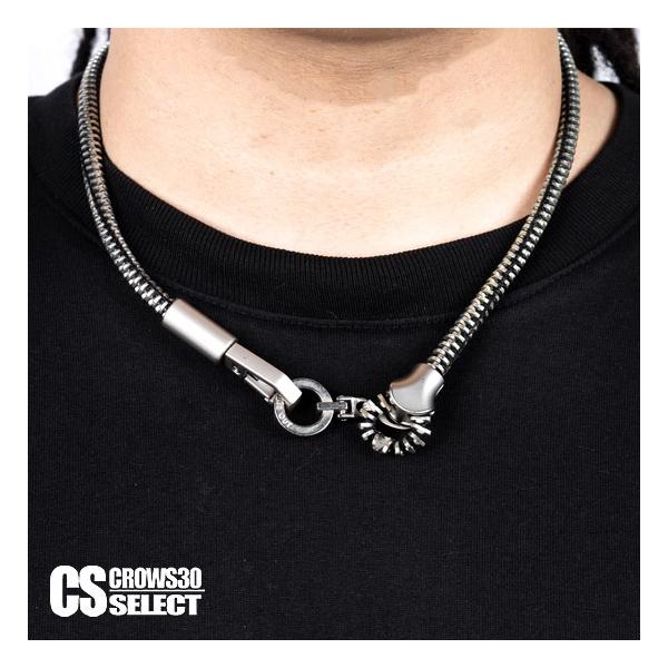 【発売日：2023年11月28日】悪羅悪羅系ファッション＆オラオラ系ファッションBITTER(ビター)系ファッション＆メンズファッションにオススメ！[CROWS 30 SELECT]ジッパーデザインネックレスシルバー2023A/W最新デザイ...