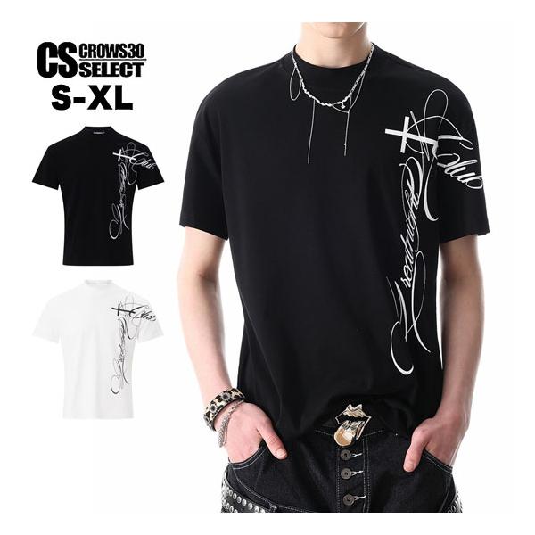 【発売日：2026年05月22日】[CROWS 30 SELECT]バーティカルグラフィックロックTシャツブラック/ホワイトSサイズ/Mサイズ/Lサイズ/XLサイズ縦ラインのド派手なコラージュプリントが強烈なインパクトを放つロックTシャツ。...
