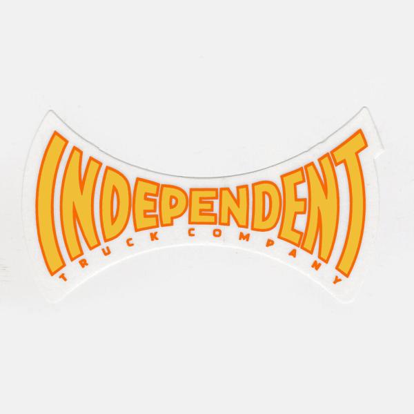 INDEPENDENT インディペンデント SPANNING 4” STICKER (YELLOW/CLEAR)  スケートボード スケボー ステッカー シール