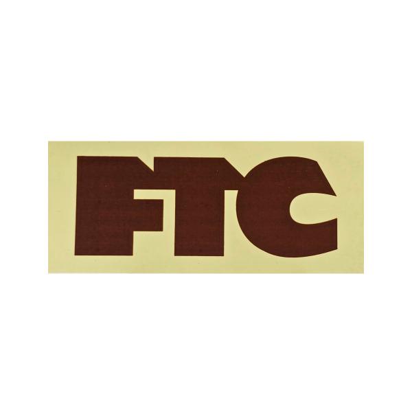 FTC エフティーシー FTC LOGO SMALL BROWN/BEIGEエフティーシー スケートボード スケボー ステッカー シール