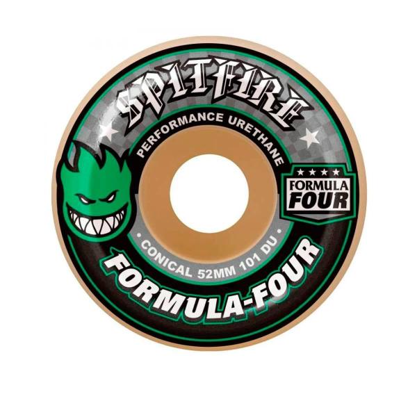 SPITFIRE スピットファイア F4 101 DURO CONICAL GREEN PRINT 52mmスケートボード スケボー ウィール