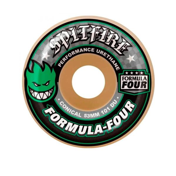 SPITFIRE スピットファイア F4 101 DURO CONICAL GREEN PRINT 53mmスケートボード スケボー ウィール