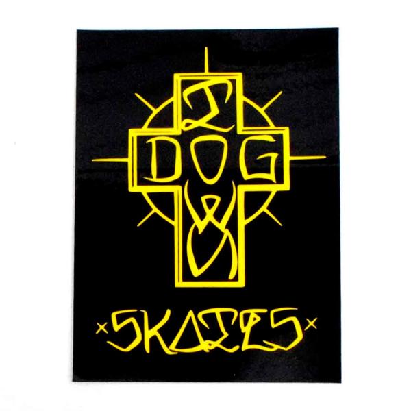 DOGTOWN ドッグタウン ESE CROSS BLACK 10.0cmステッカー シール