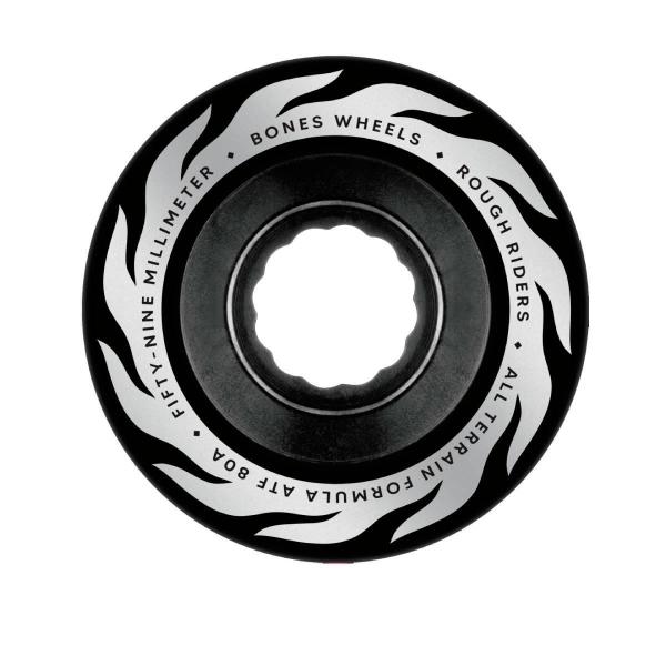 BONES WHEELS ボーンズ ウィール ATF ROUGH RIDERS RUNNERS ETERAL FLAME BLACK 56mm 80A (ソフトウィール)スケートボード スケボー ウィール