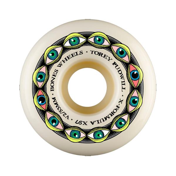 BONES WHEELS ボーンズ ウィール X-FORMULA PUDWILL FRYING EYES LOCKS V2 53mm 97A スケートボード スケボー ウィールスケートボード ウイール