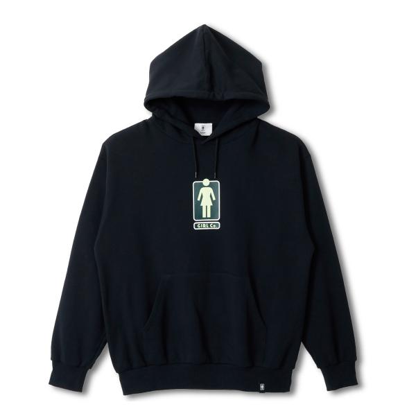 GIRL ガール 93TIL LOVERS HOOD (BLACK)スケートボード スケボー メンズトップス フード フーデイー パーカー