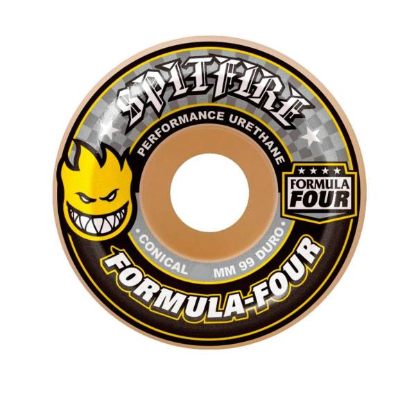 SPITFIRE スピットファイア F4 99 DURO CONICAL YELLOW PRINT 56mm U2788-C01S01 スケートボード スケボー ウィール