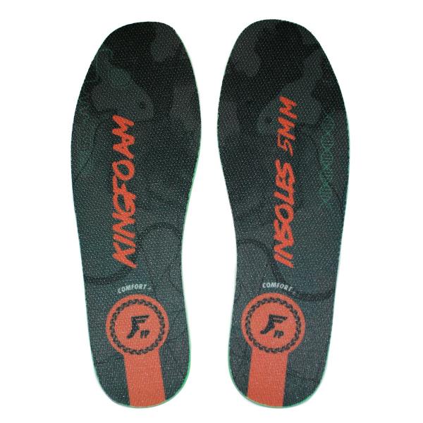 FOOTPRINT INSOLES フットプリントインソール KINGFOAM FLAT INSOLES CUTTING TYPE BLACK CAMO/RED 5mm スケートボード スケボー インソール ソール