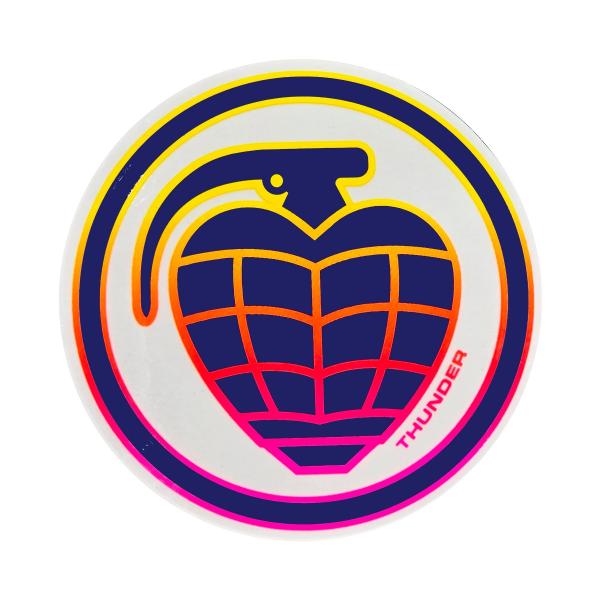 THUNDER サンダー GRENADE STICKER YELLOW-PINK-CLEAR スケートボード スケボー ステッカー シールステッカー シール