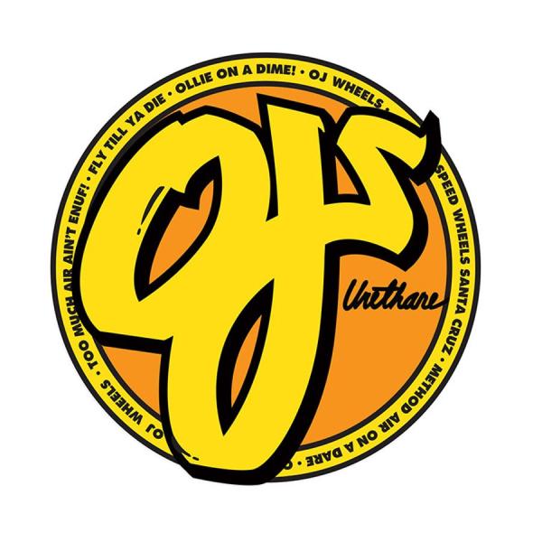 OJ オージェー YELLOW 3” スケートボード スケボー ステッカー シールステッカー シール