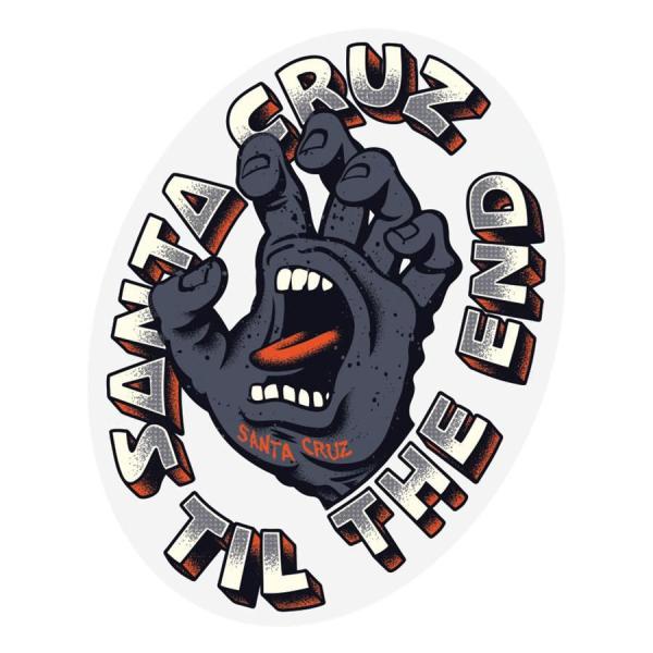 SANTACRUZ サンタクルーズ TIL THE END HAND 4 inchスケートボード スケボー ステッカー シール
