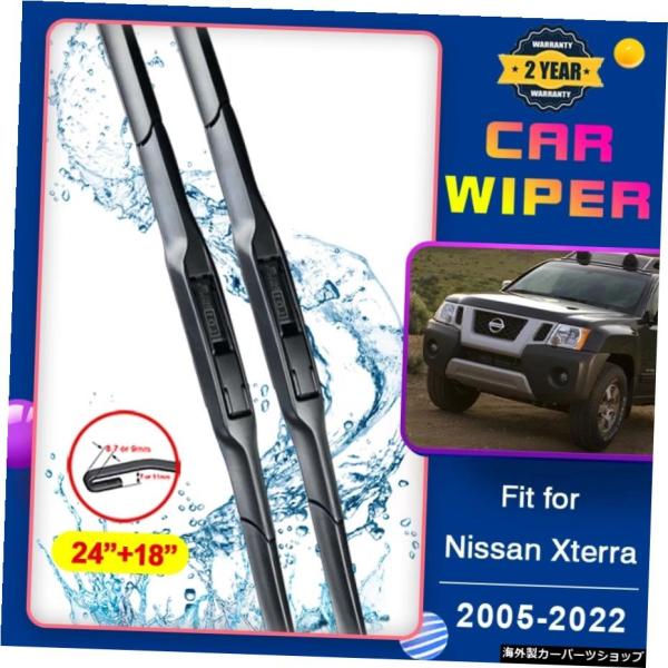 日産エクステラN502005?2022カーフロントウインドスクリーンハイブリッドブレードワイパーブレードブラシカッターオートアクセサリーJフックUタイプ For Nissan Xterra N50 2005~2022 Car Front W...