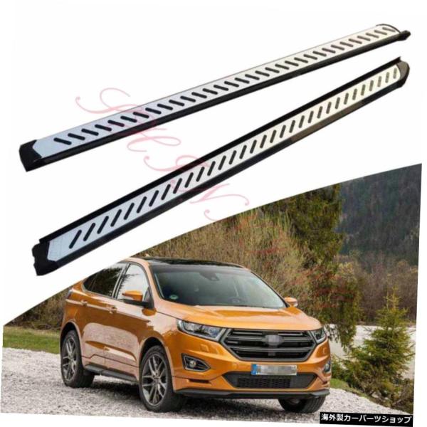 KINGCHER Fit For Ford Edge2015-2020ランニングボードサイドステップNerfBarアルミニウム KINGCHER Fit For Ford Edge 2015-2020 Running Boards Side...