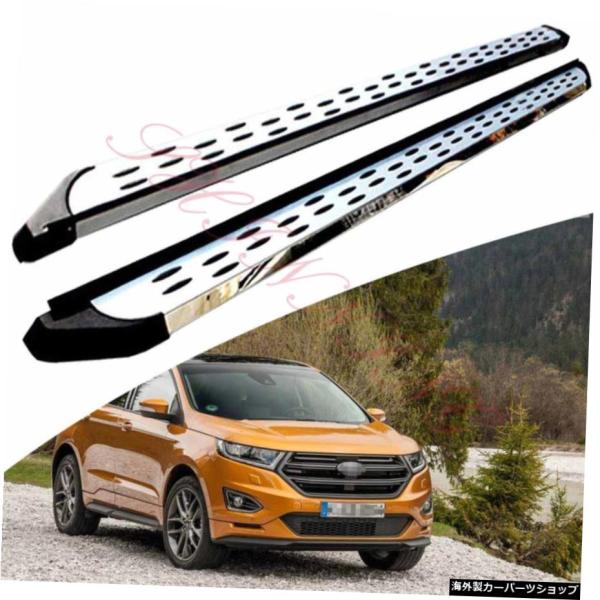 KINGCHER Fit For Ford Edge2015-2020ランニングボードサイドステップNerfBarアルミニウム KINGCHER Fit For Ford Edge 2015-2020 Running Boards Side...