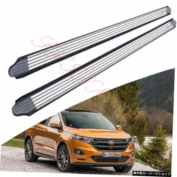 KINGCHER Fit For Ford Edge2015-2020ランニングボードサイドステップNerfBarアルミニウム KINGCHER Fit For Ford Edge 2015-2020 Running Boards Side...