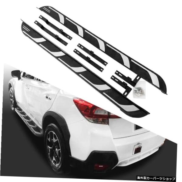 スバルの2PCSサイドステップすべての新しいXVクロストレック201820192020ランニングボードNerfBarプラットフォームIboard 2 PCS Side Step for Subaru all new XV crosstrek...
