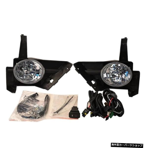 ホンダCRVCR-V2005 2006フロントバンパーフォグライトバーライト、スイッチワイヤーグループフォグライトフレームバルブ付き Suitable for Honda CRV CR-V 2005 2006 front bumper fo...