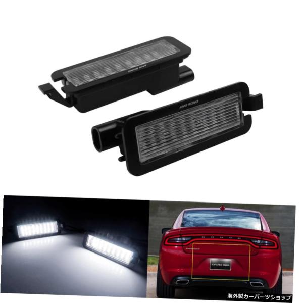 2x for RAM Jeep Chrysler Dodge 2015-2019 LEDナンバープレート電球ランプホワイト 2x For RAM Jeep Chrysler Dodge 2015-2019 LED License Plate...