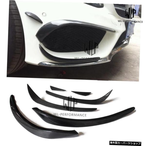 W117カーボンファイバーフロントサイドバンパーグリルエアベントデコラットメルセデスベンツカースタイリング-ベンツCla200Cla260Cla250 Cla45 2013-2015  W117 Carbon Fiber Front Sid...