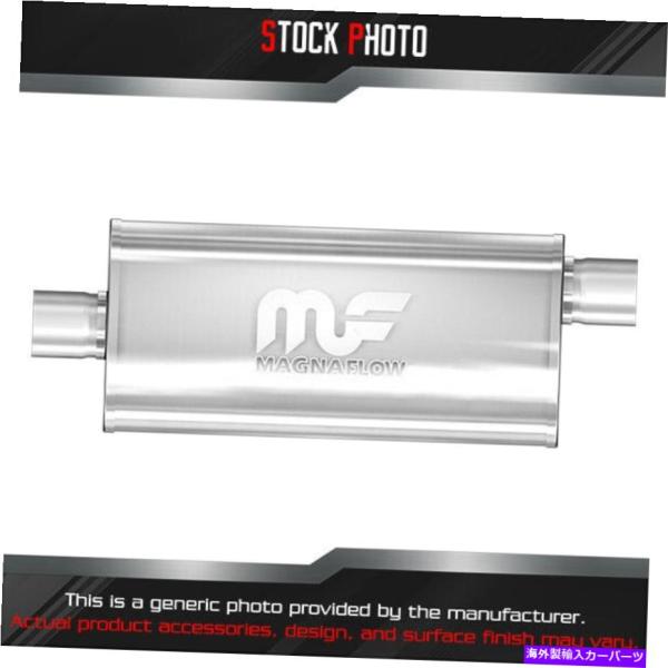 マフラー マグナフローステンレス鋼卵形双方向サテン排気マフラー（2.25 "中心 MagnaFlow Stainless Steel Oval Bi-Direction Satin Exhaust Muffler (2.25" Center