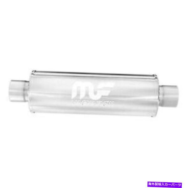 マフラー ステンレス鋼ラウンドチャンバーバイ方向シルバー排気マフラー Stainless Steel Round Chamber BI Direction Silver Exhaust Muffler