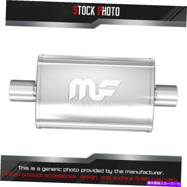 マフラー マグナフローステンレス鋼卵形双方向サテン排気マフラー（2.25 "中心 MagnaFlow Stainless Steel Oval Bi-Direction Satin Exhaust Muffler (2.25" Center