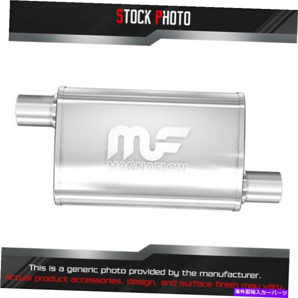 マフラー マグナフローステンレス鋼卵形双方向サテン排気マフラー（2 "オフセットID MagnaFlow Stainless Steel Oval Bi-Direction Satin Exhaust Muffler (2" Offset ID
