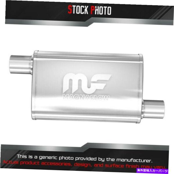 マフラー マグナフローステンレス鋼卵形双方向サテン排気マフラー（2 "オフセットID MagnaFlow Stainless Steel Oval Bi-Direction Satin Exhaust Muffler (2" Offset ID