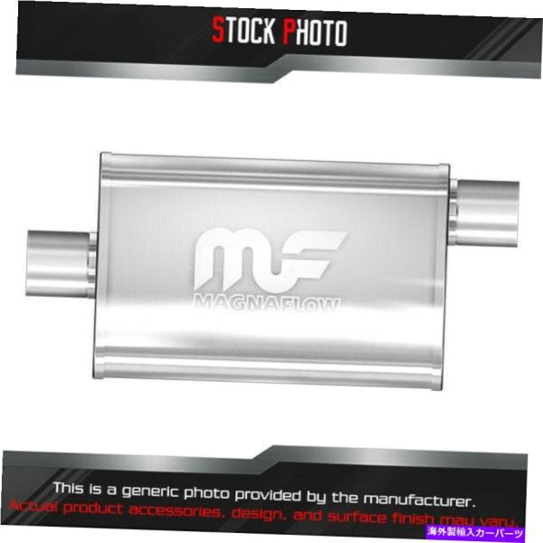マフラー マグナフローステンレス鋼卵形双方向サテン排気マフラー（2.5 "中心 MagnaFlow Stainless Steel Oval Bi-Direction Satin Exhaust Muffler (2.5" Center