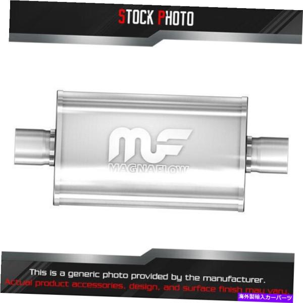 マフラー マグナフローステンレス鋼卵形双方向サテン排気マフラー（2.5 "中心 MagnaFlow Stainless Steel Oval Bi-Direction Satin Exhaust Muffler (2.5" Center