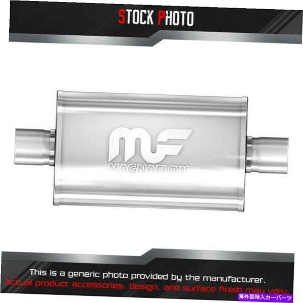マフラー マグナフローステンレス鋼卵形双方向サテン排気マフラー（2.25 "中心 MagnaFlow Stainless Steel Oval Bi-Direction Satin Exhaust Muffler (2.25" Center