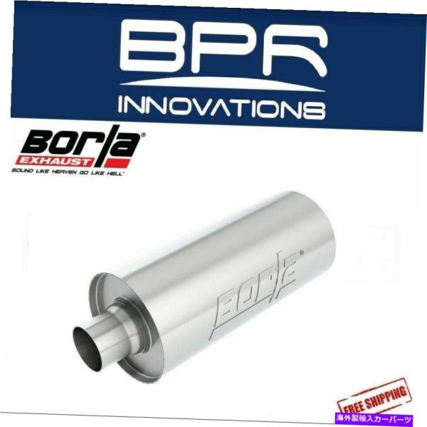 マフラー Borla XR-1マルチコア2.5 "センターセンター14" x6.25 "ラウンドレーシングマフラー-400024 Borla XR-1 Multi-Core 2.5" Center-Center 14"x6.25" Roun...
