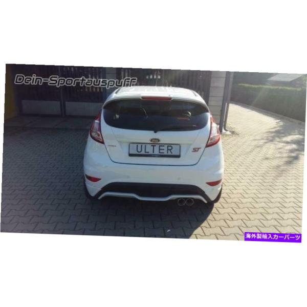 マフラー ウルタースポーツ排気フォードフィエスタMK7タイプJA8 ST180 2x80mmラウンドダブルウォールストレート - ULTER Sports Exhaust Ford Fiesta MK7 Type JA8 ST180 2x8...